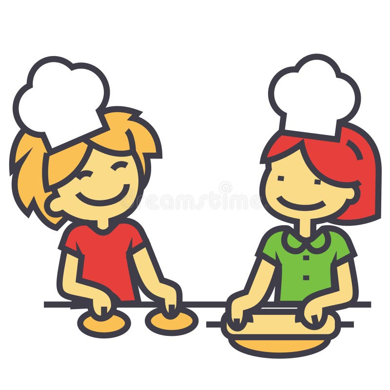 Kids Cooking Classes Stock Illustrations – 117 Kids Cooking Classes ...