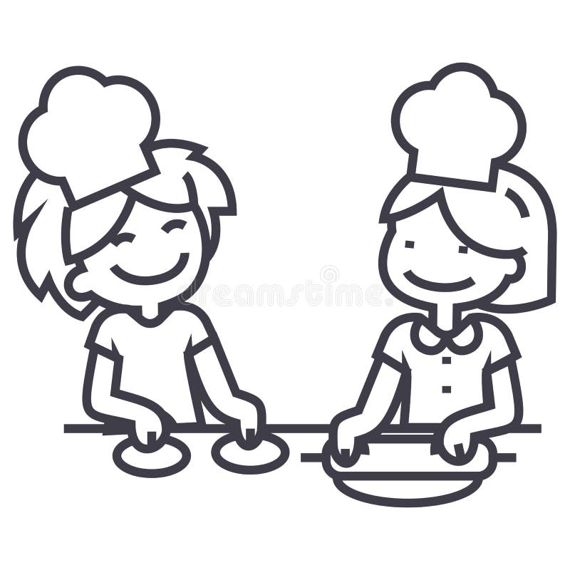 Cooking Editable Line Icons Vector Set on Black Background. Cooking ... Cooking Editable Line Icons Vector Set on Black Background. Cooking ...