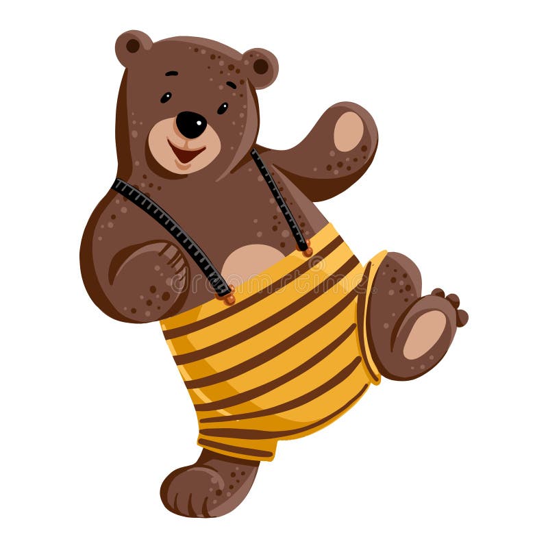 Children Cute Animal, Dancing Bear Stock Vector - Illustration of ...