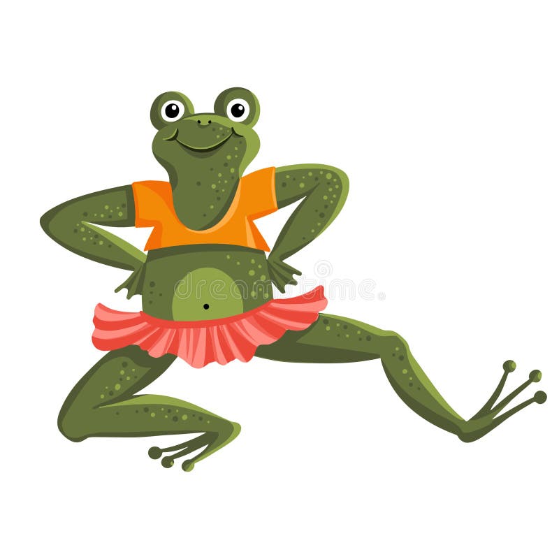 Children Cute Animal, Dancing Frog Stock Vector - Illustration of frog ...