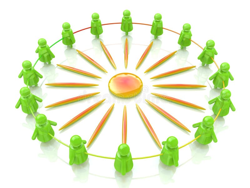 Children Dance Around the Sun Stock Illustration - Illustration of ...