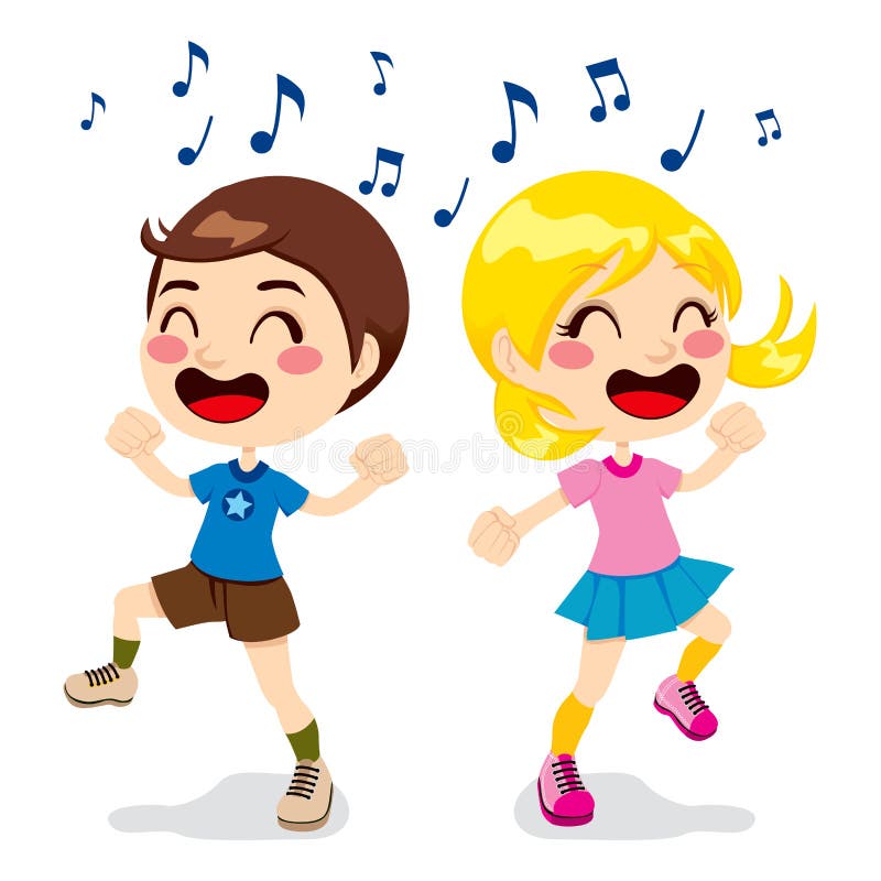 Happy Children Dancing stock vector. Illustration of background - 31322009