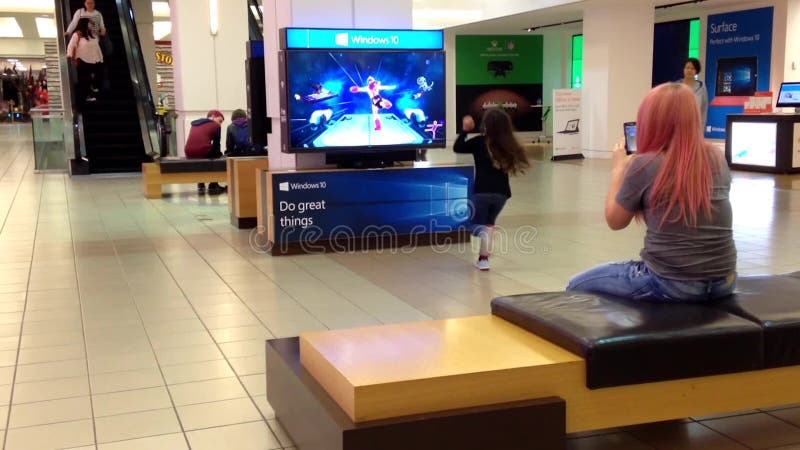 Children Dancing with Microsoft Demonstrated Game Stock Footage - Video ...