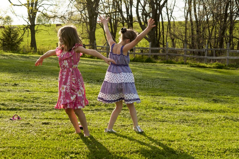 Children dancing stock image. Image of young, child, outside - 40345055