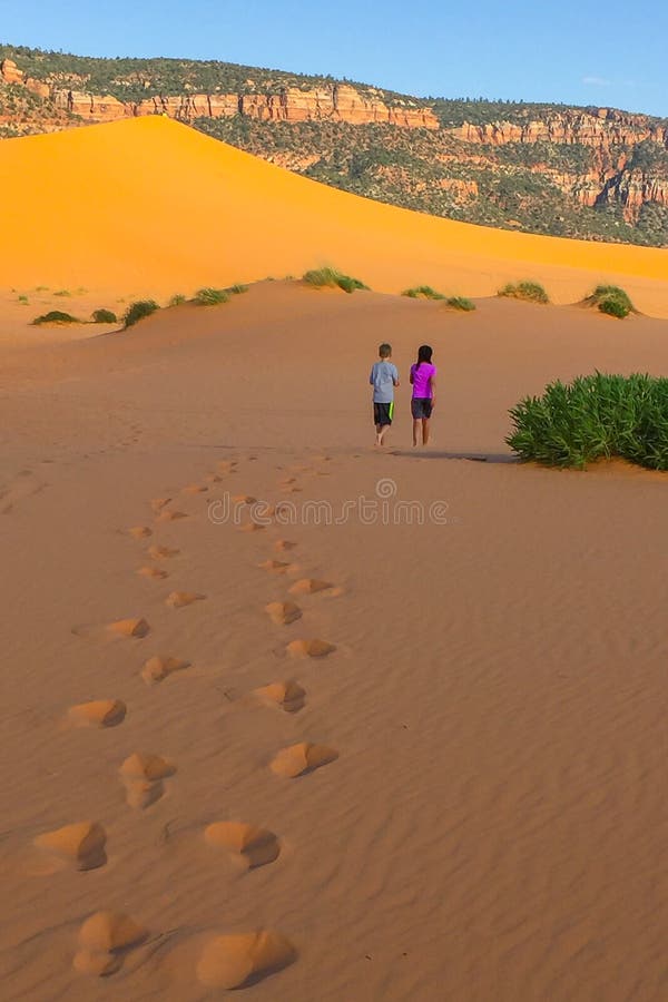 Children on desert island stock image. Image of happy - 2614619