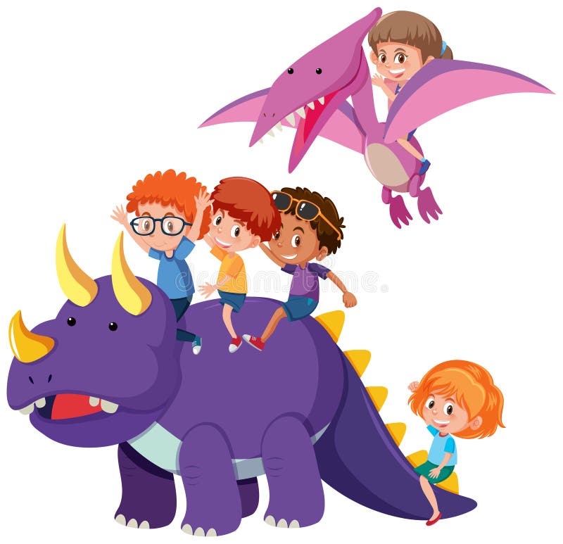 Boy Riding Dinosaur Stock Illustrations – 93 Boy Riding Dinosaur Stock ...