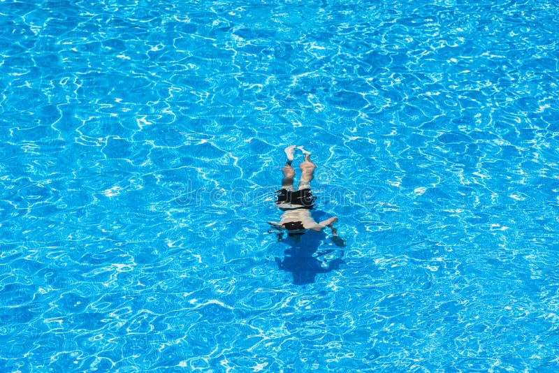 Boy diving in pool stock photo. Image of lifestyle, blue - 25406800