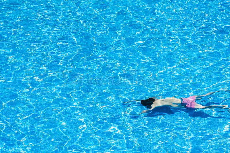 Children Diving in a Pool in Summer Stock Image - Image of people ...