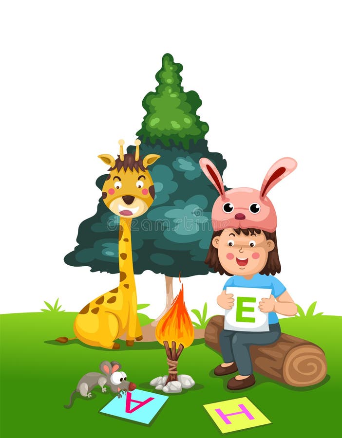 Children doing homework stock vector. Illustration of animal - 38308072