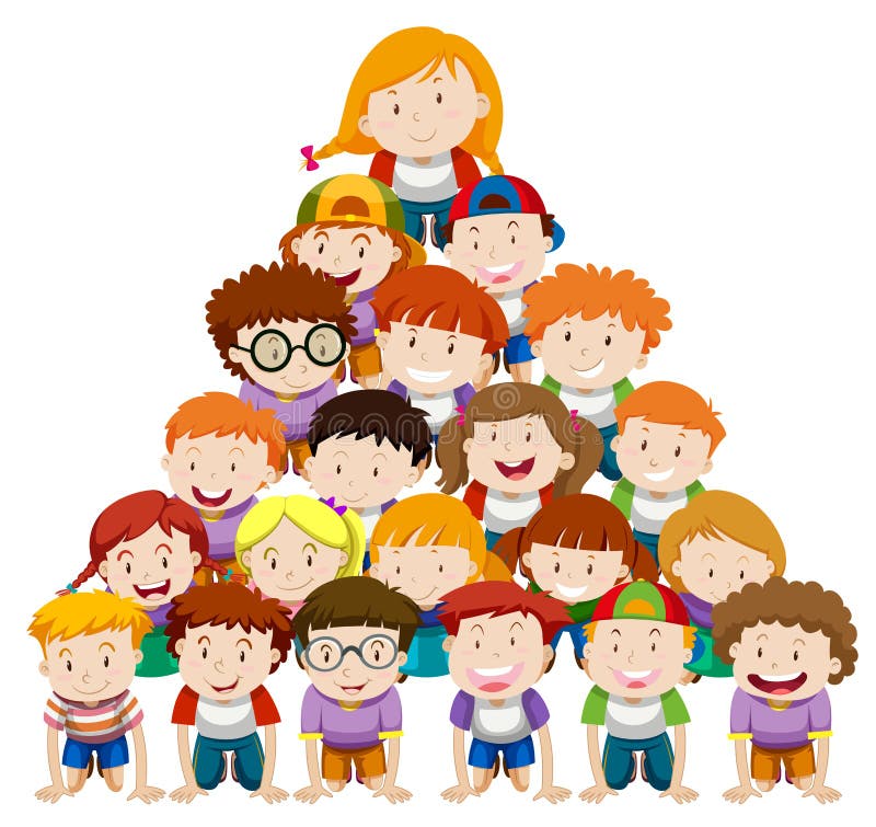 Human Pyramid Clipart