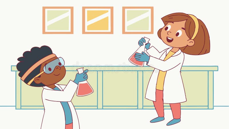 Children Doing Science Experiment, Curiosity and Learning, STEM, Vector ...