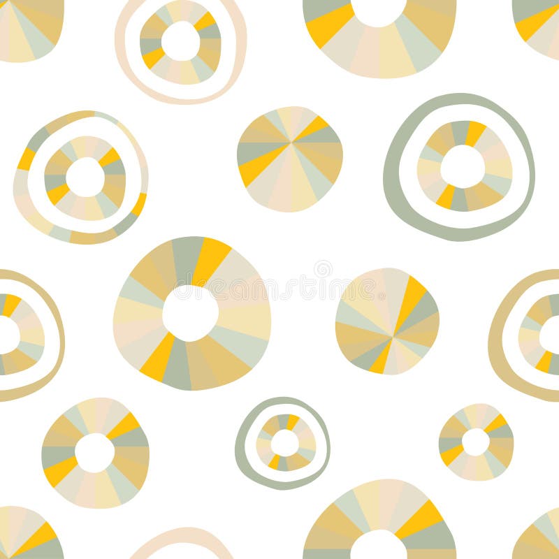 Children Doodle Hand Drawn Round Circle Color Repeat Pattern Stock ...