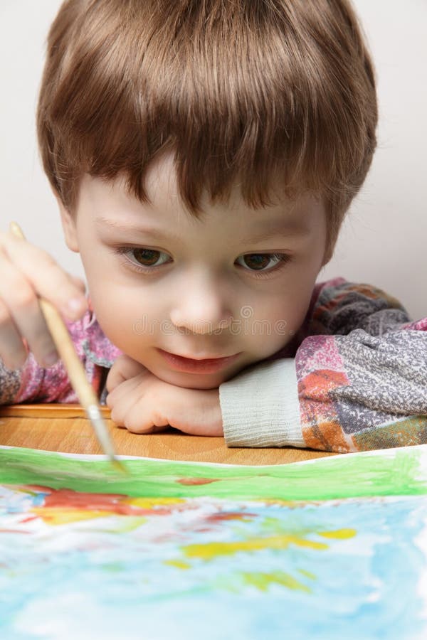 Children draw picture stock photo. Image of leisure, girls - 23987092