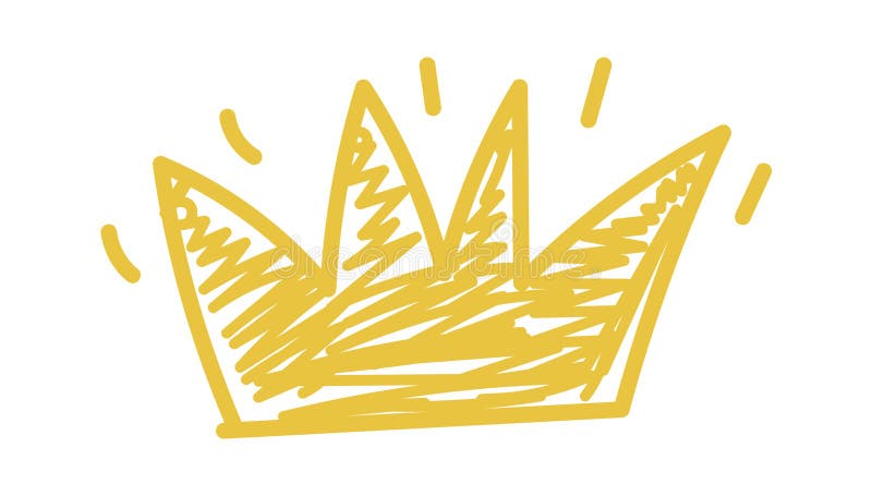 Children Drawing Crown in Pencil Stock Vector - Illustration of ...