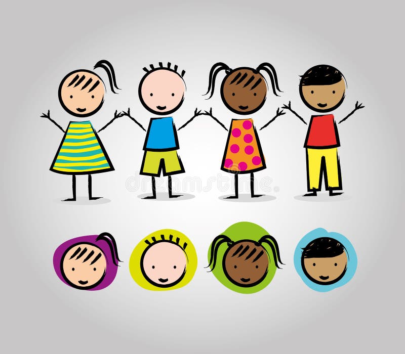 Children drawing design stock vector. Illustration of drawing - 46030349