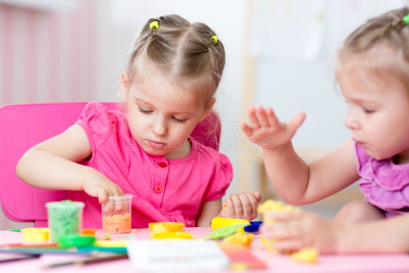 Children Drawing and Making by Hands Stock Image - Image of family ...