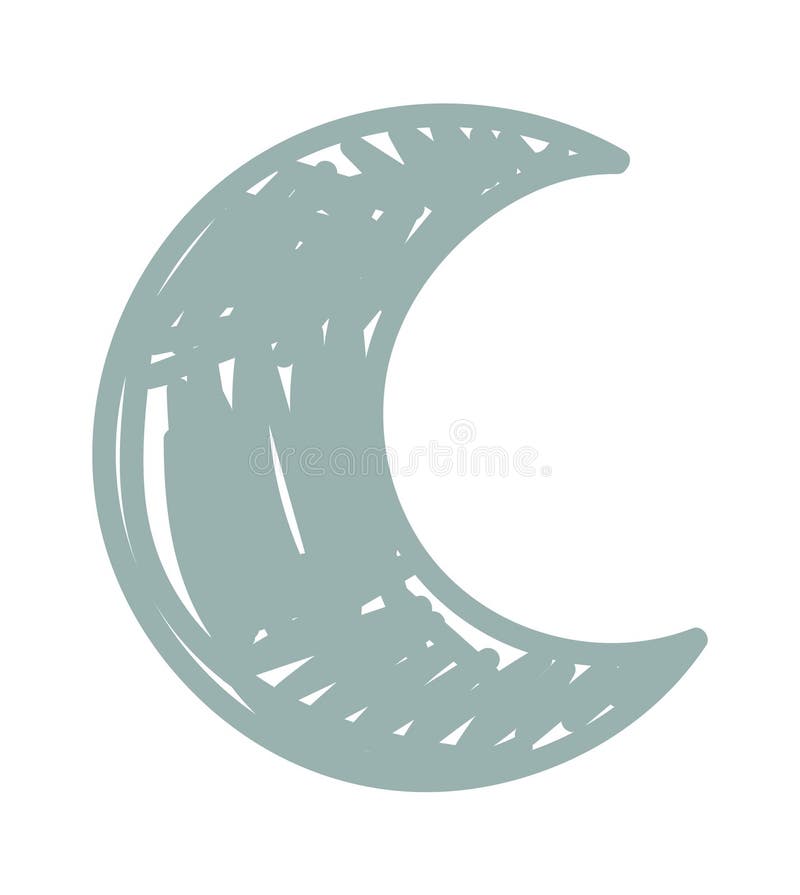 Children Drawing Moon in Pencil Stock Vector - Illustration of drawing ...