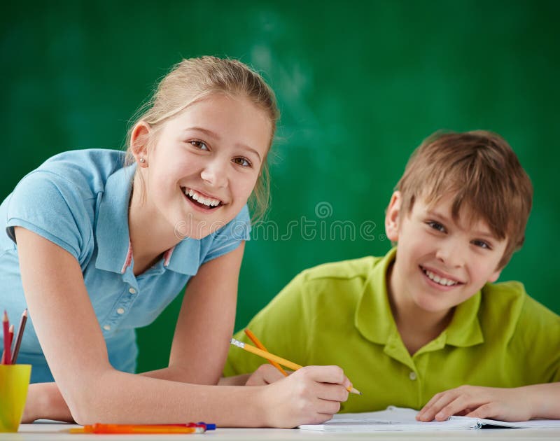 Children drawing stock image. Image of learner, crayon - 57053583