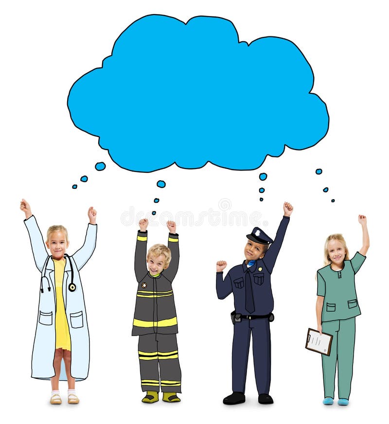 Group Children Dream Jobs Concepts Stock Illustrations – 19 Group ...
