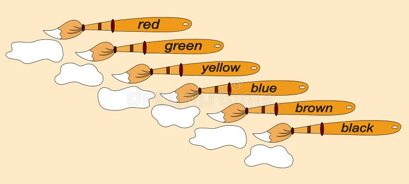 Children Educational Game. Study of Colors Stock Illustration ...