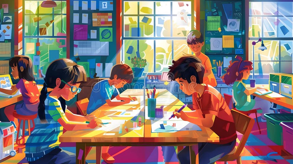 Children Engage in Creative Activities, Collaborative Learning ...