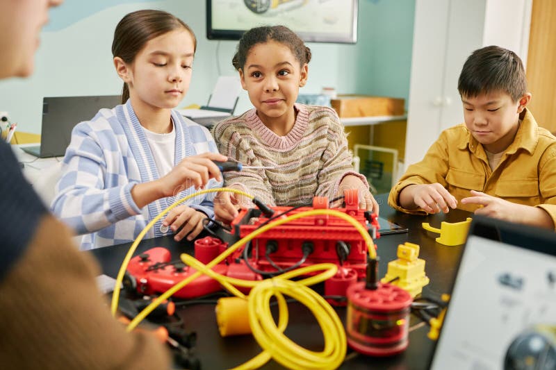 Children Engaging in STEM Activities in Classroom Setting Stock Image ...