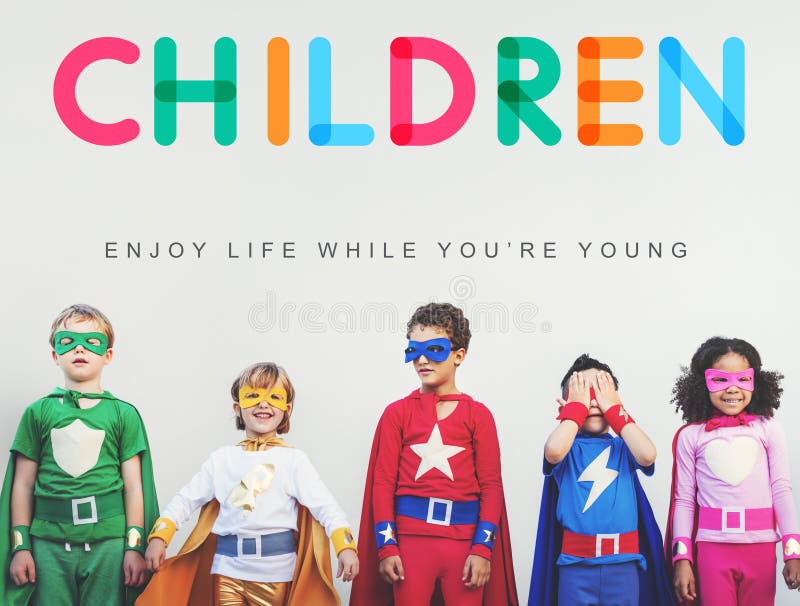 Children Enjoy Life Young Age Concept Stock Photo - Image of friendship ...