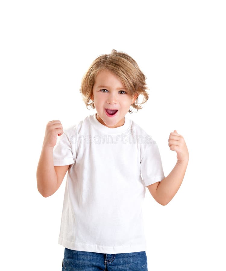 Children Excited Kid With Happy Winner Expression Stock Photo - Image ... Children Excited Kid With Happy Winner Expression Stock Photo - Image ...
