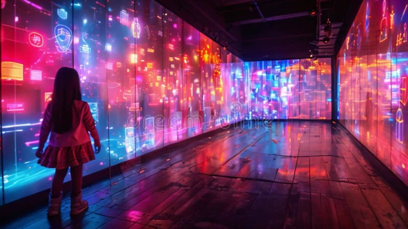 Interactive Holographic Display Technology Footage Showcasing User ...