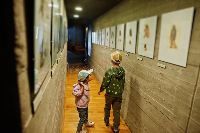 Children Exploring Expositions in Museum Halls Editorial Photo - Image ...