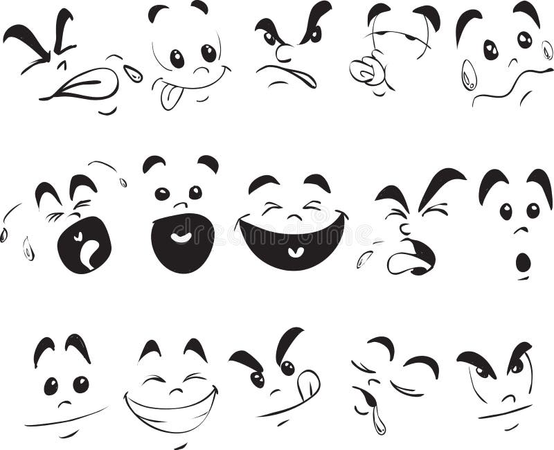 Cartoon Eyebrow Expressions Stock Illustrations – 493 Cartoon Eyebrow ...