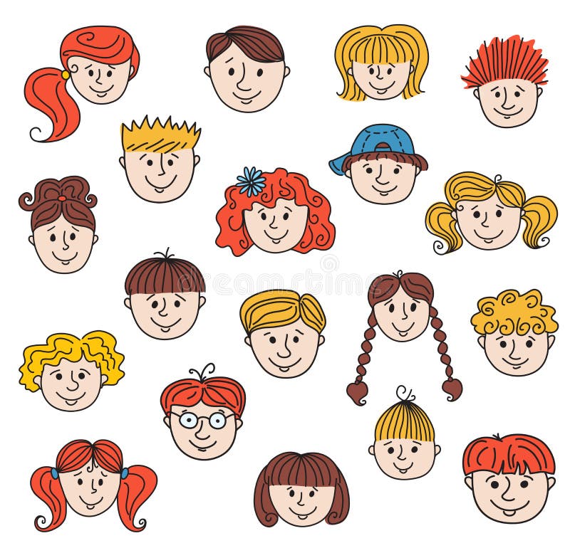 Children faces stock vector. Illustration of characters - 30344706 Children faces stock vector. Illustration of characters - 30344706