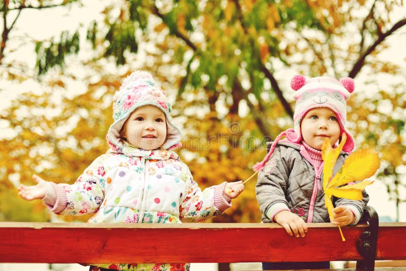 Children in fall park stock photo. Image of active, healthy - 32648246