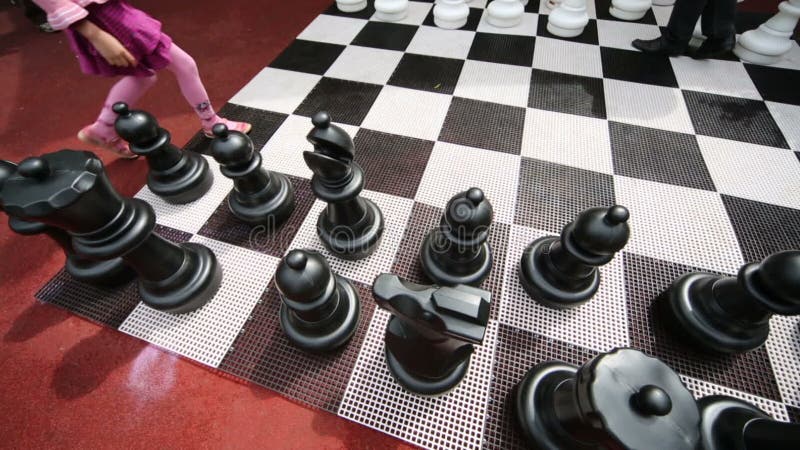 Children Feet Moving Chess Pieces on Big Stock Footage - Video of pawn ...