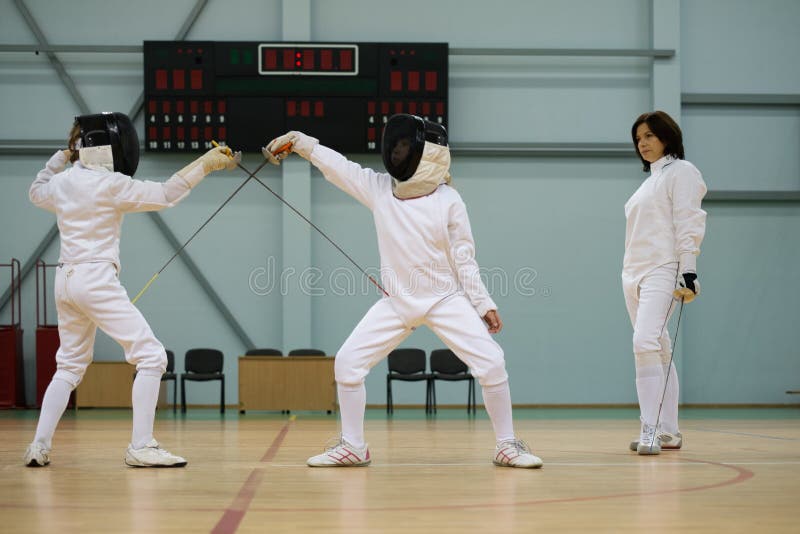 Children on a Fencing Training Stock Photo - Image of activity ...