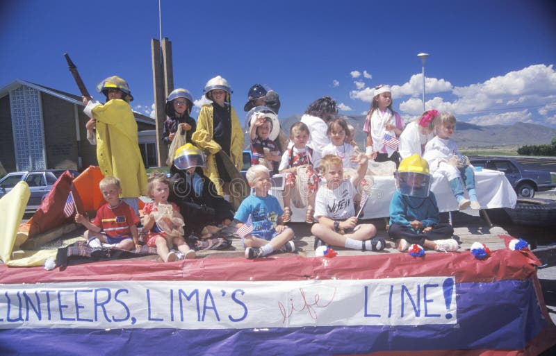 Children Float July 4th Parade Lima Montana Stock Photos - Free ...