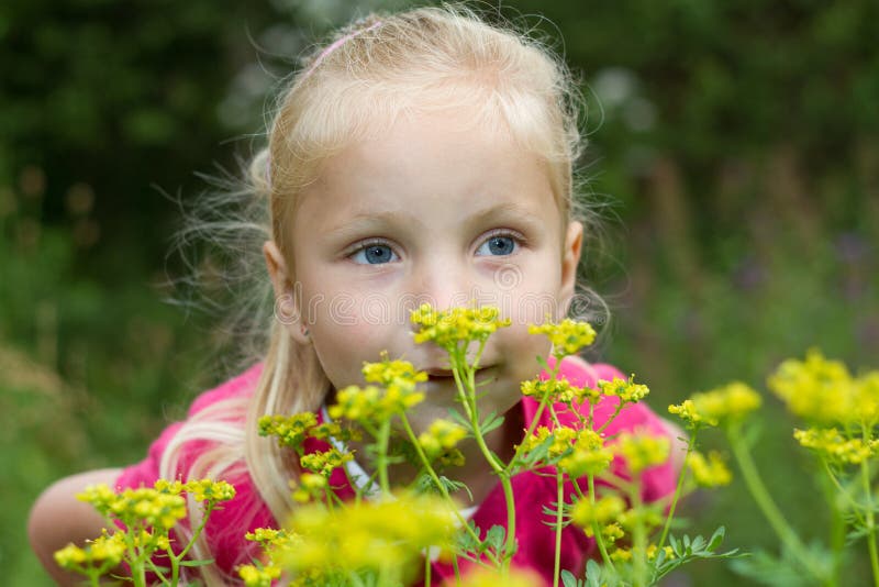 Children and flowers stock image. Image of family, colorful - 25309869