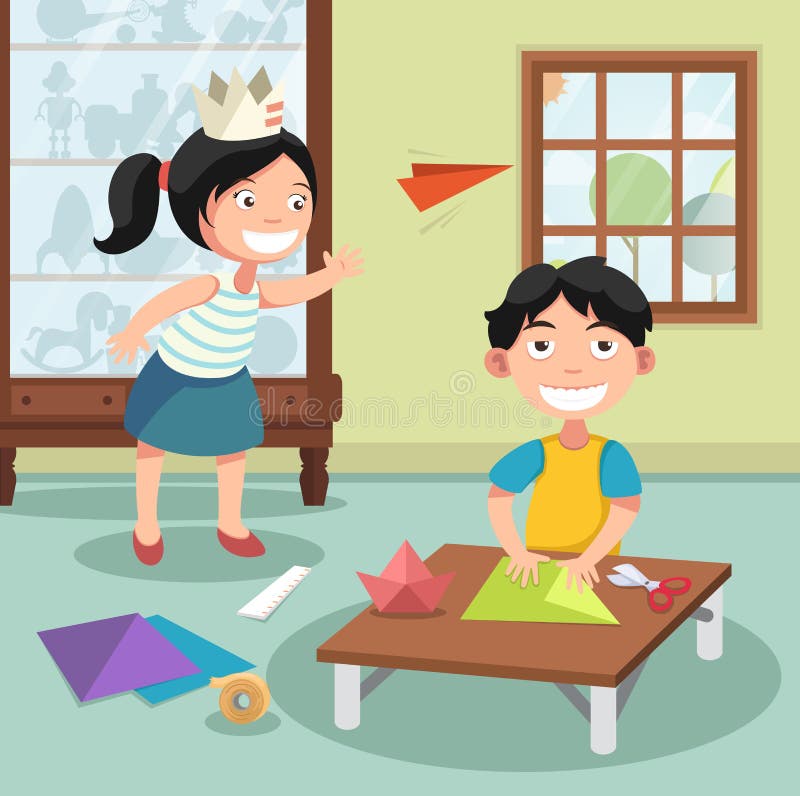 Folding Paper People Stock Illustrations – 566 Folding Paper People ...
