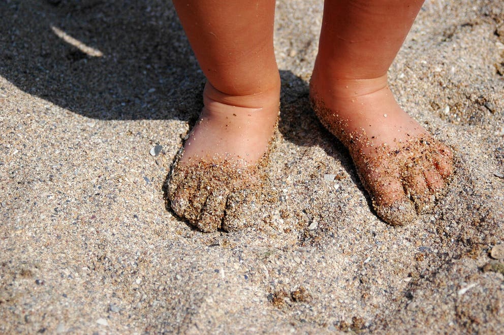 Children foot stock image. Image of move, footprint, close - 1076299