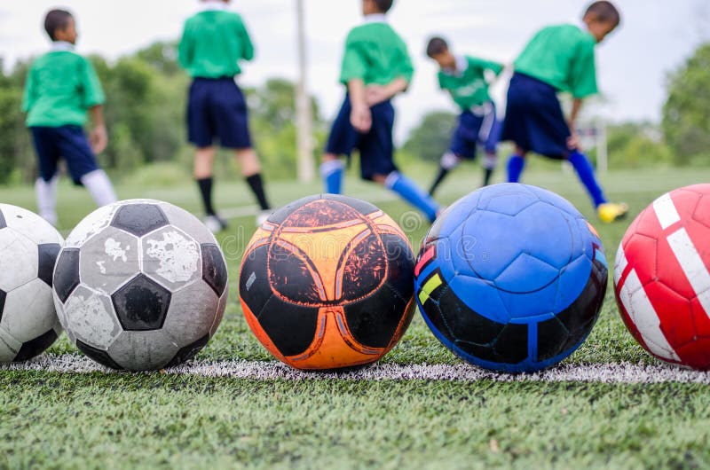 Children in Football Practice Training Stock Photo - Image of foot ...
