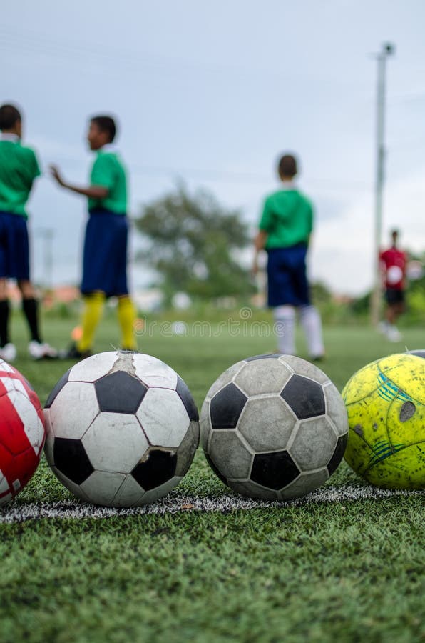 Children in Football Practice Training Stock Photo - Image of practice ...