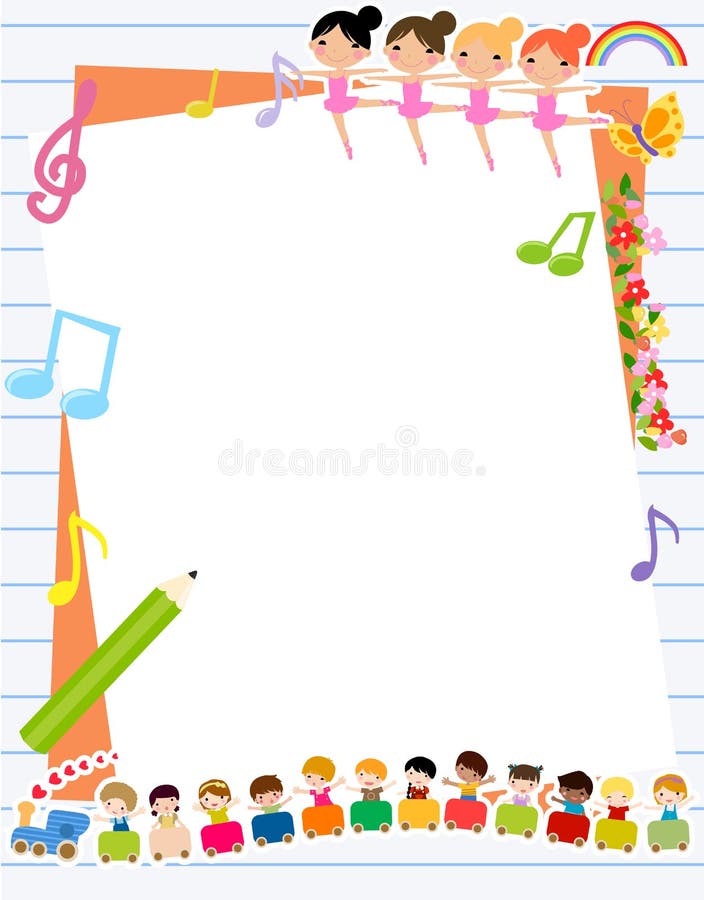Children and frame stock vector. Illustration of flier - 14641320