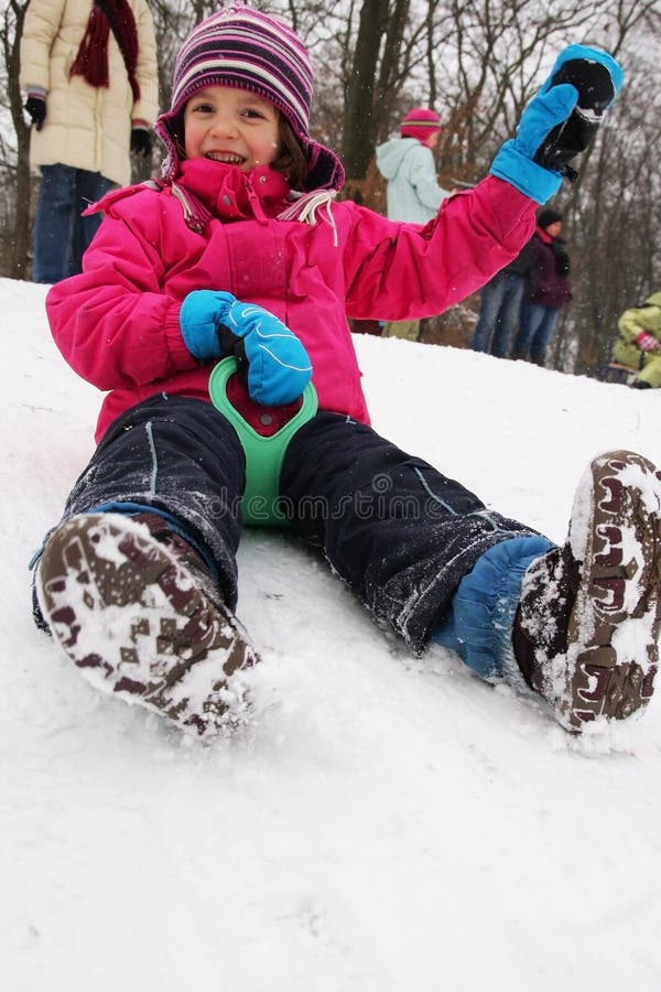 Children fun on the snow stock photo. Image of holidays - 28901332