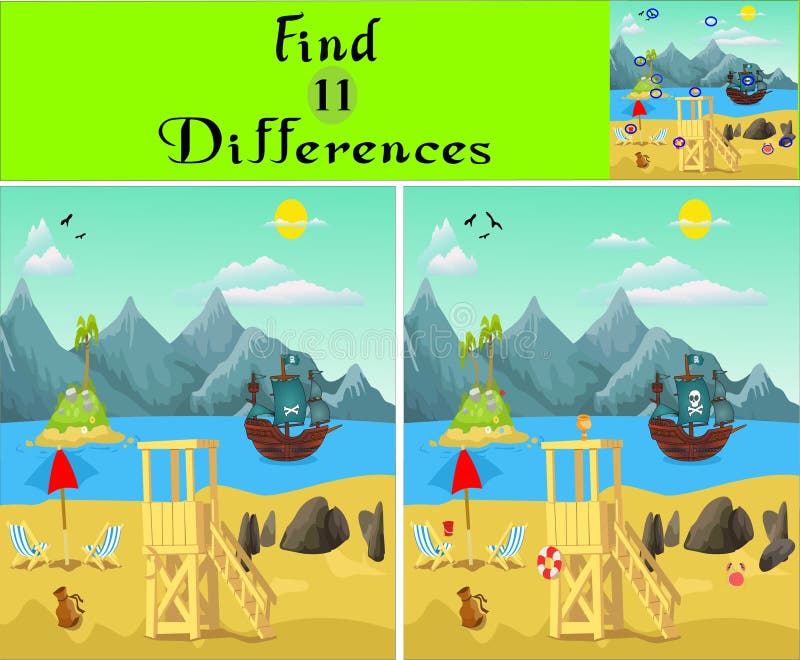 Children Games : Find Differences 3 Education Game with Beautiful ...