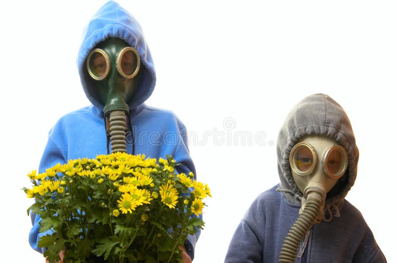 Family Portrait in Gas-masks Stock Image - Image of portrait ...