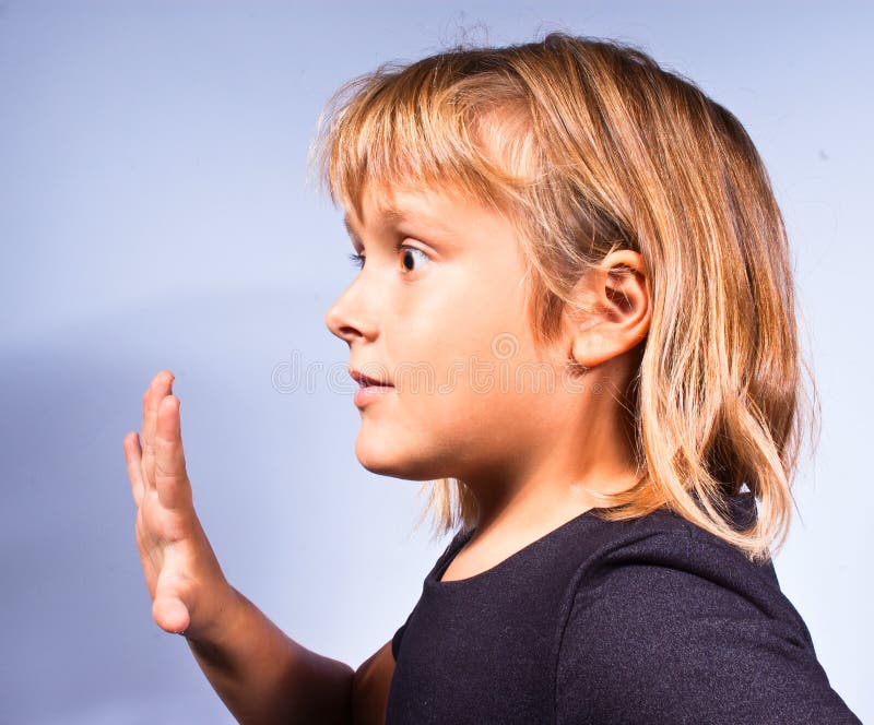Children gestures stock image. Image of consequence, blond - 21587967