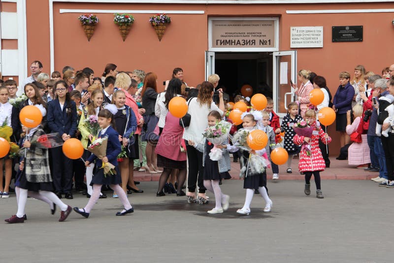 Children Go Back To School - a Holiday on September, the First Class ...