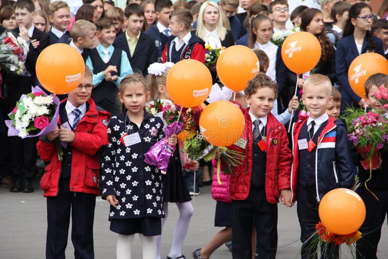 Children Go Back To School - a Holiday on September, the First Class ...