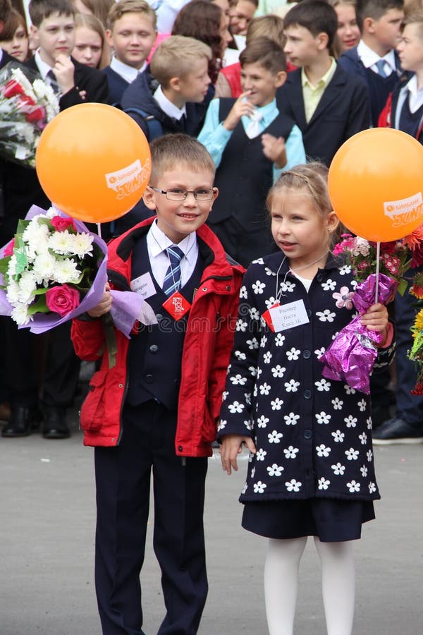 Children Go Back To School - a Holiday on September, the First Class ...