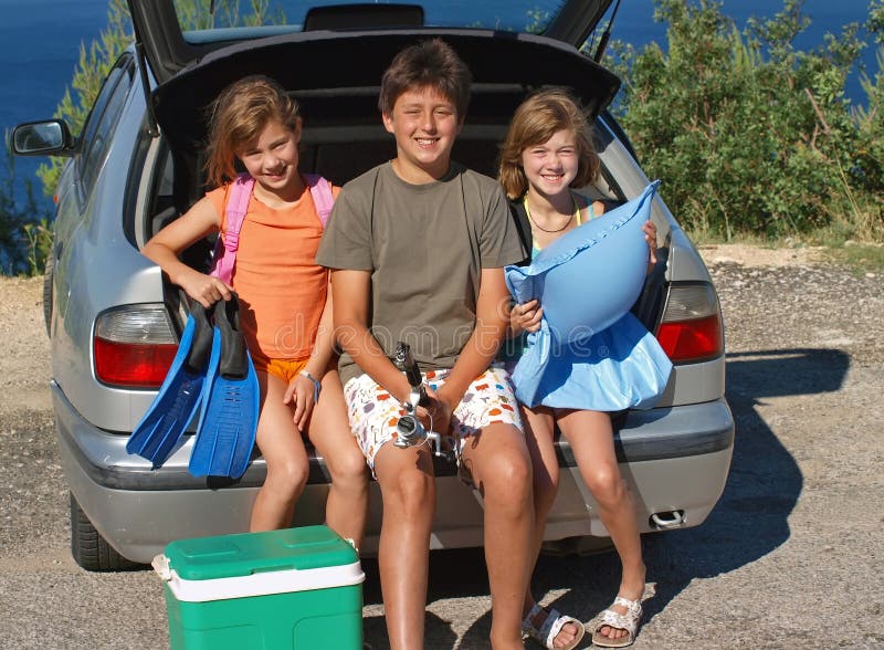 Children in Summer Fun on Boat 3 Stock Image - Image of group, camping ...